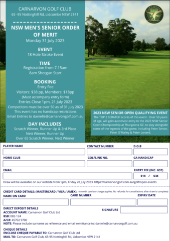 Carnarvon Golf Club - NSW Men's Senior OOM - NRDGA - Northern Rivers ...